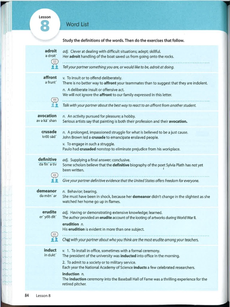 WW - Lesson 8 | PDF