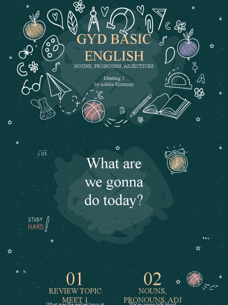 Meeting 2 - Nouns, Pronouns, Adjectives | PDF