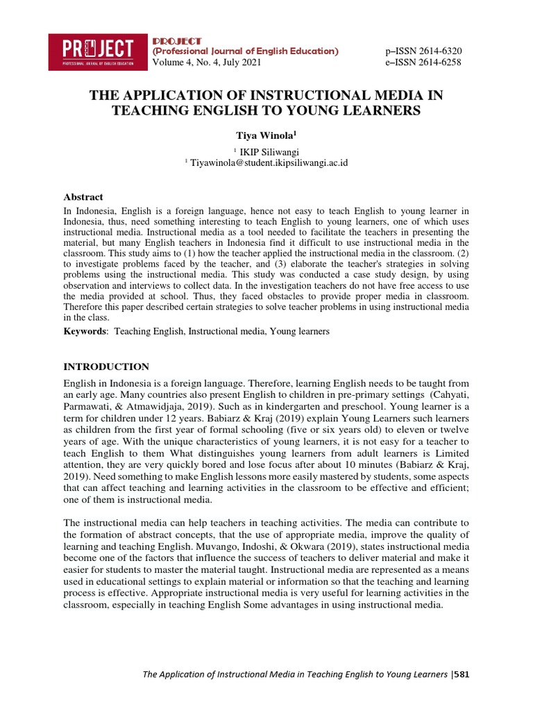 The Application of Instructional Media in Teaching | PDF | Teaching Method | Teachers