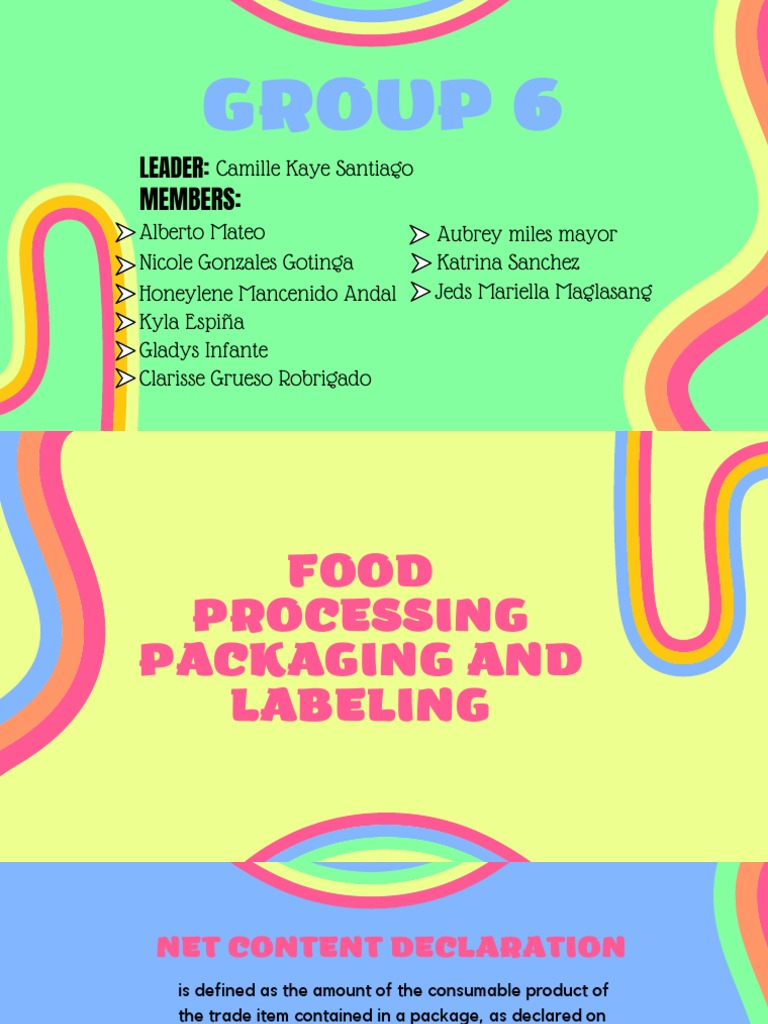 Food Processing and Labeling | PDF | Foods | Packaging And Labeling