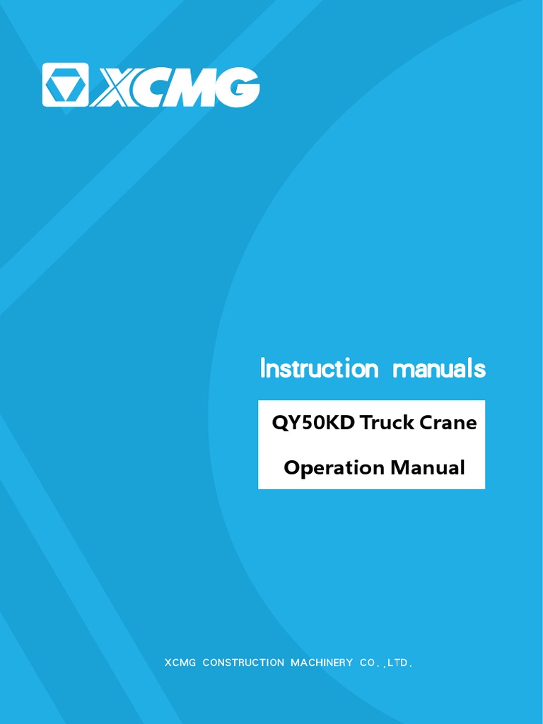 QY50KD Truck Crane Operation Manual | PDF | Crane (Machine) | Truck