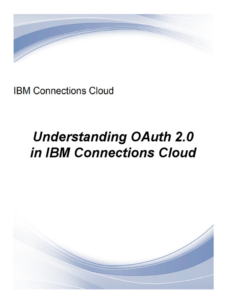 OAuth2.0 in ConnnectionsCloud | PDF | Cloud Computing | Hypertext Transfer Protocol