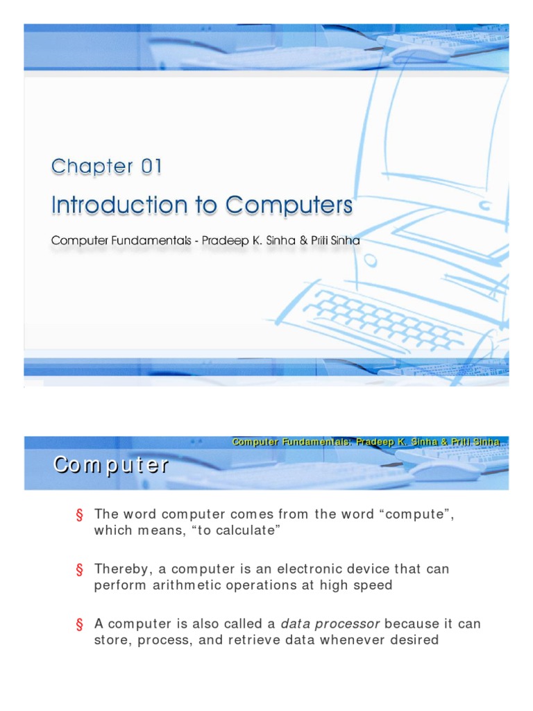 Computer - Fundamentals by Sinha & Sinha | PDF | Input/Output ...