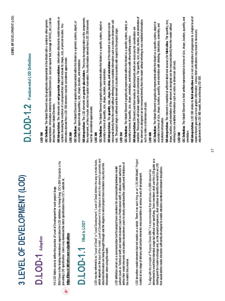 Appendix C - LEVEL OF DEVELOPMENT | PDF | Building Information Modeling ...