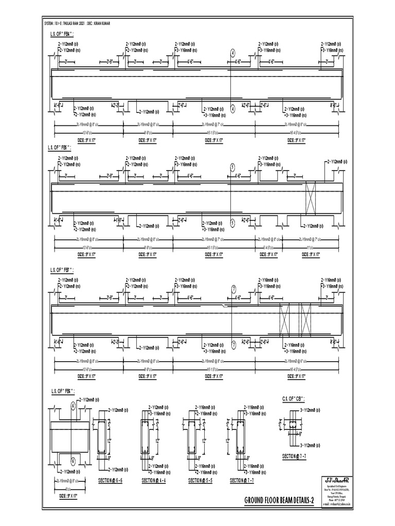 Ground Floor Beam Details-2 - 4.6.22 | PDF