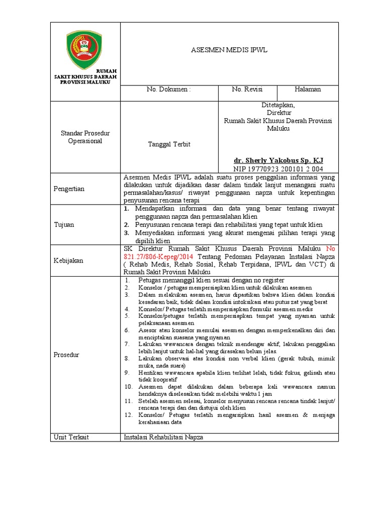 Sop Assesment | PDF | Sains & Matematika