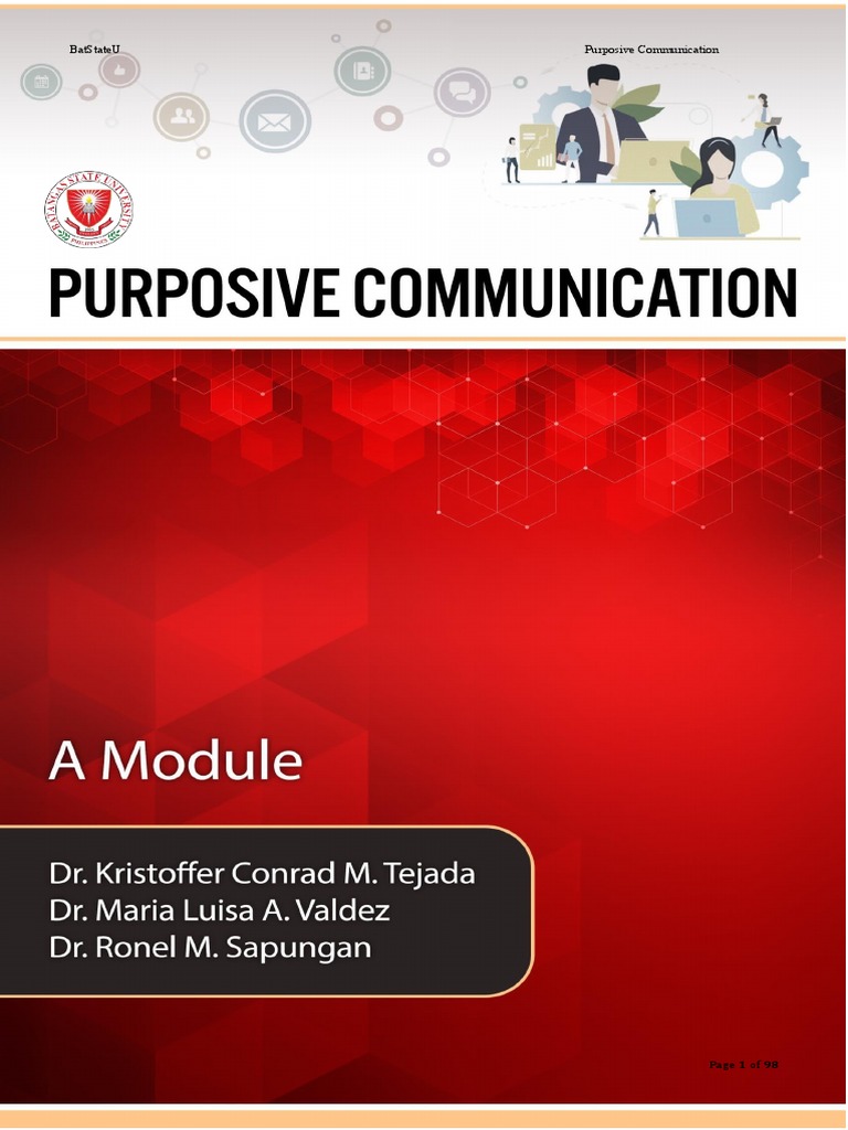 Module GEd 106 Purposive Communication PDF | PDF | Communication ...