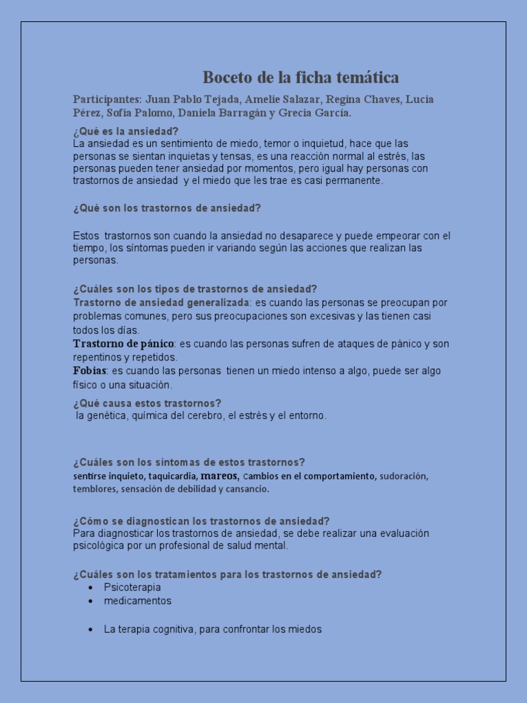 Boceto de La Ficha Temática | PDF