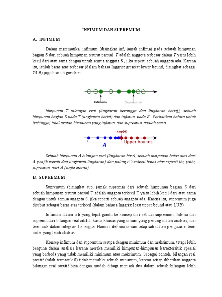 Infimum dan Supremum dalam Matematika | PDF