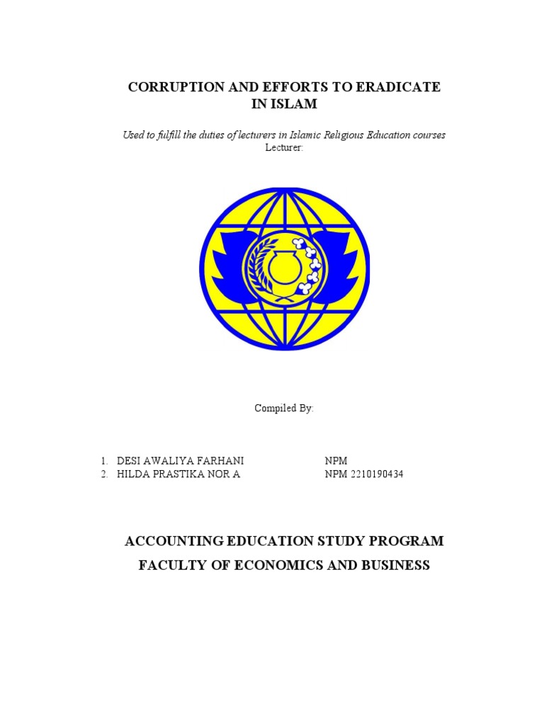 Corruption and Efforts To Eradicate | PDF | Political Corruption ...