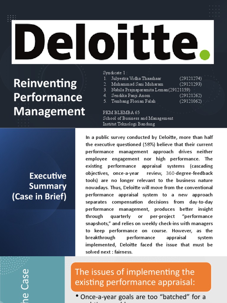 Reinventing Performance Management - Syndicate1 | PDF | Performance Appraisal | Cognition