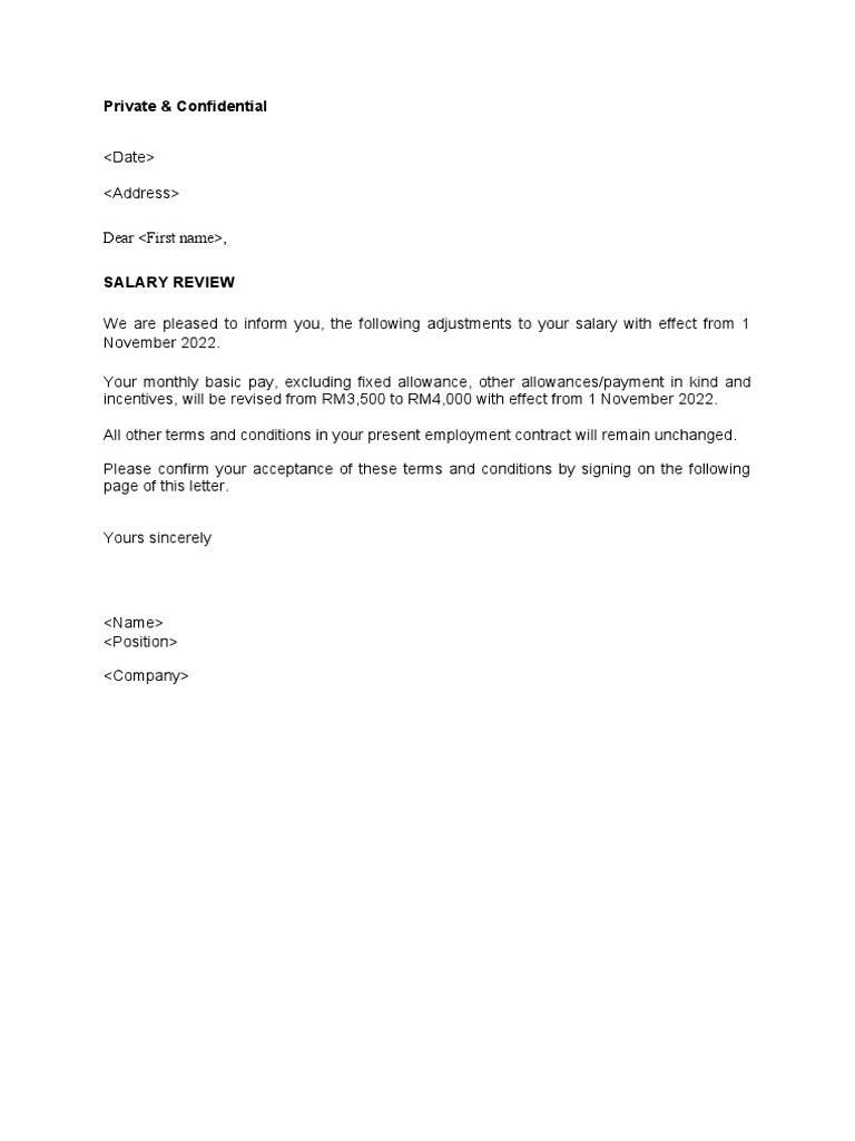 Salary Revision Letter | PDF
