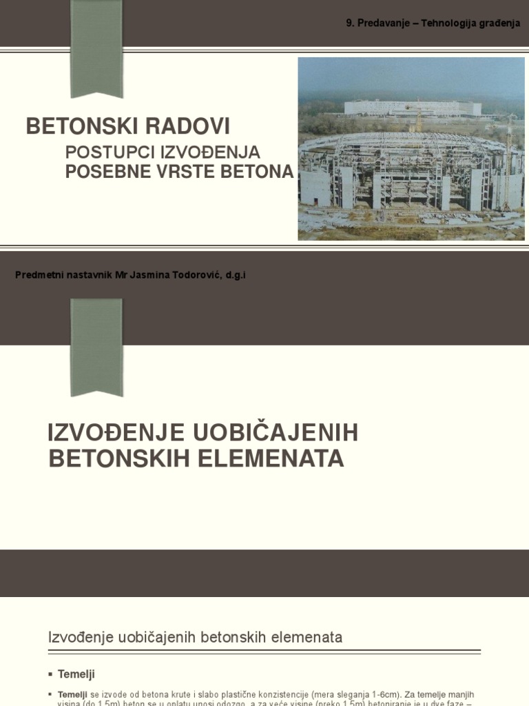 Betonski Radovi | PDF