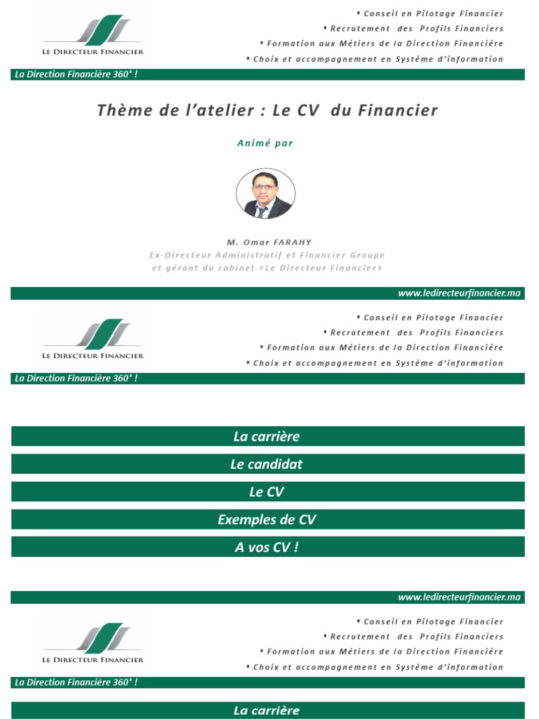 Optimisez Votre CV Financier 360° | PDF | Système d'information ...