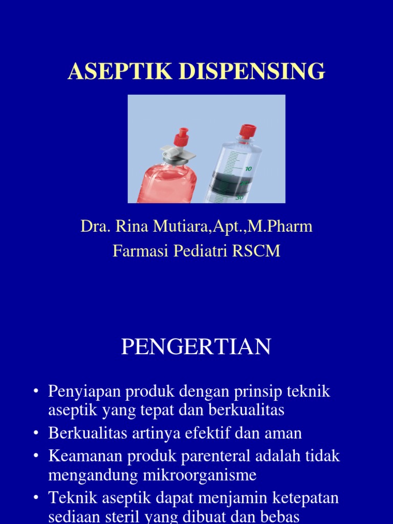 Aseptik Dispensing | PDF