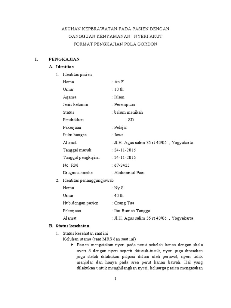 Contoh Askep 1 | PDF