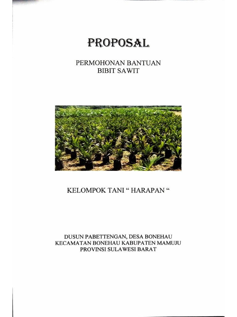 Proposal Bantuan Bibit Sawit | PDF