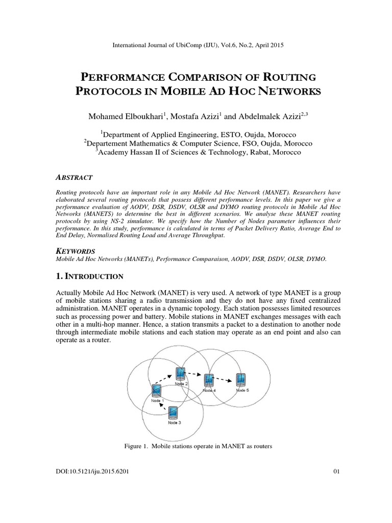 Performance Comparison Of Routing Protocols In Mobile Ad Hoc Networks Pdf Wireless Ad Hoc