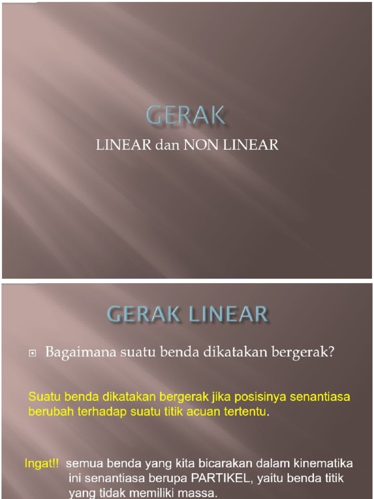 2c Gerak Linear Non Linear | PDF