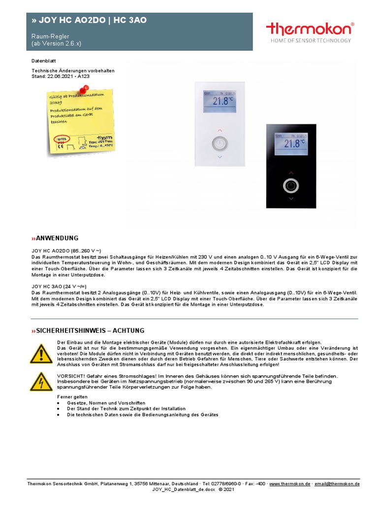 JOY HC Datenblatt de | PDF