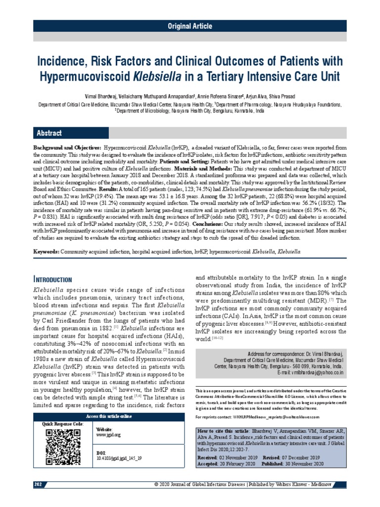 Incidence, Risk Factors and Clinical Outcomes of Patients With | PDF ...