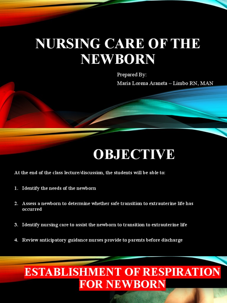 Nursing Care of the Newborn: Respiratory Transition and Care | PDF ...
