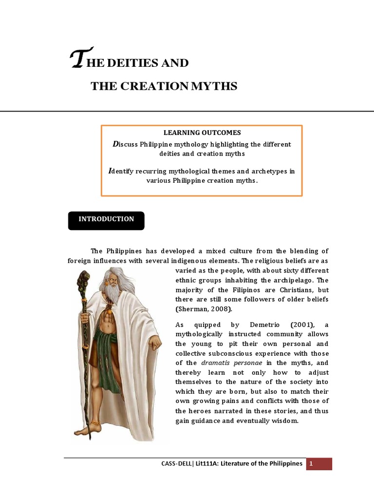 The Deities and Creation Myths | PDF | Deities | Folklore