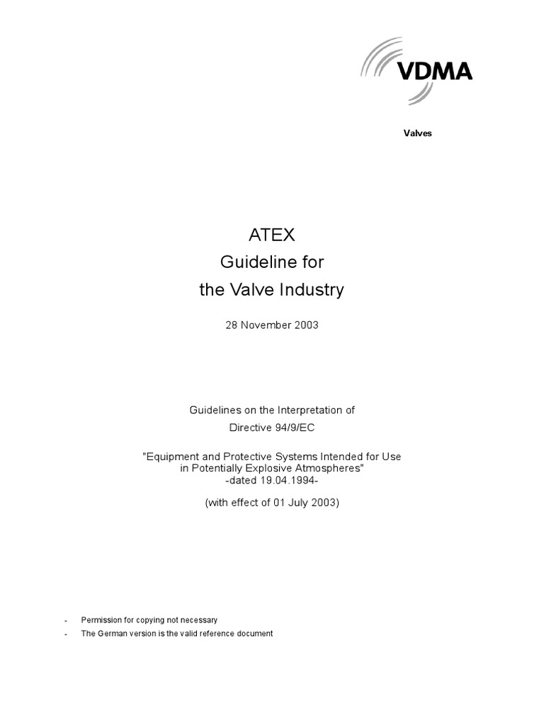 ATEX Leitfaden - Vdma - en - 0 | PDF | Risk | Risk Assessment