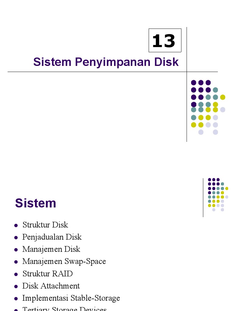 Manajemen dan Penjadwalan Disk Storage | PDF | Komputer