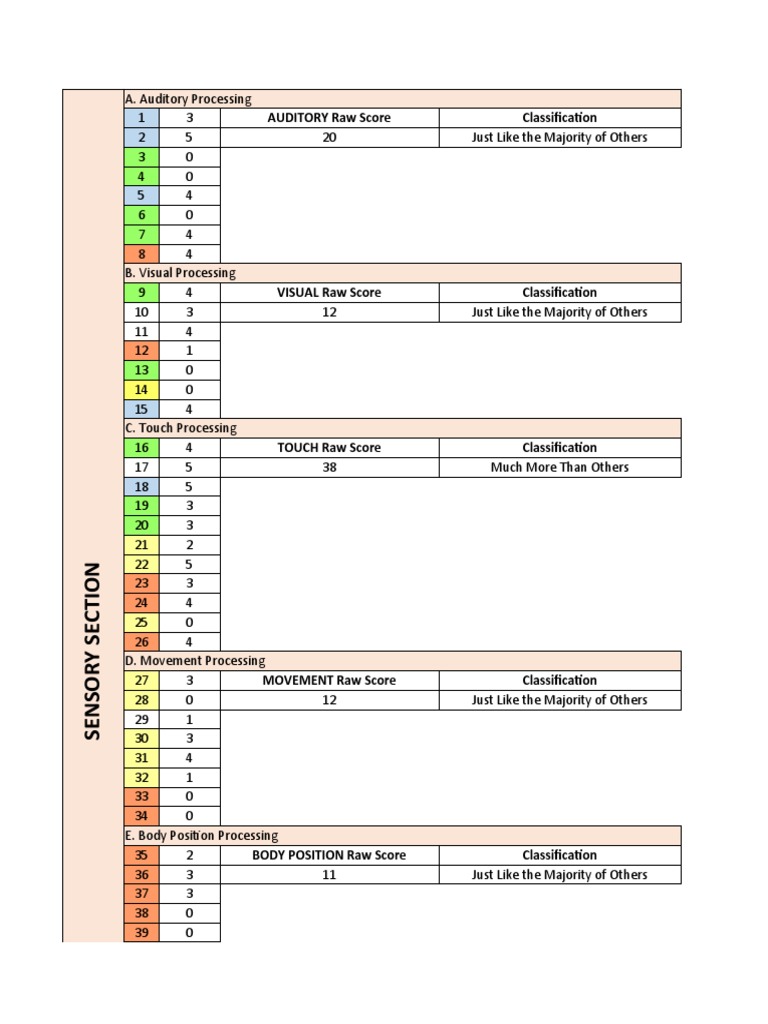 SP2 Scoring | PDF | Mental Processes | Subjective Experience