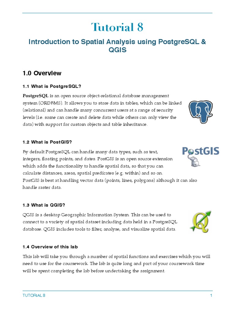 GIS Lab | PDF | Postgre Sql | Databases GIS Lab | PDF | Postgre Sql | Databases