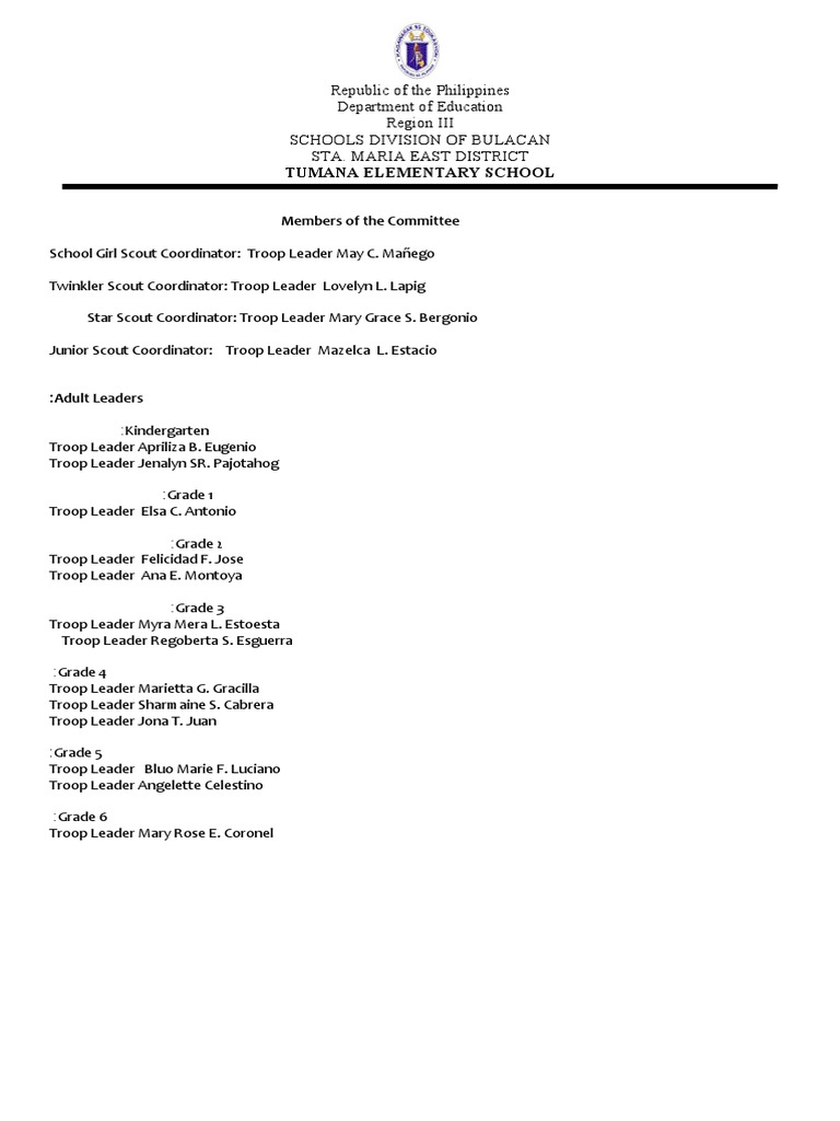 2022 GSP Week Celebrations Activities... | PDF | Youth | Outdoor Recreation