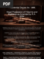 PD1866 As Amended by RA 8294 and Ra 9516 | PDF | Double Jeopardy | Repeal