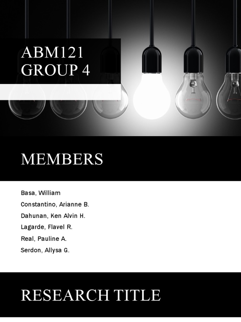 ABM121 Group4 Research Defense Presentation | PDF | Survey Methodology ...