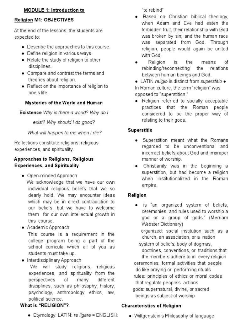 RELIGION - Long Quiz 1 - Merged Files | PDF | God | Theology