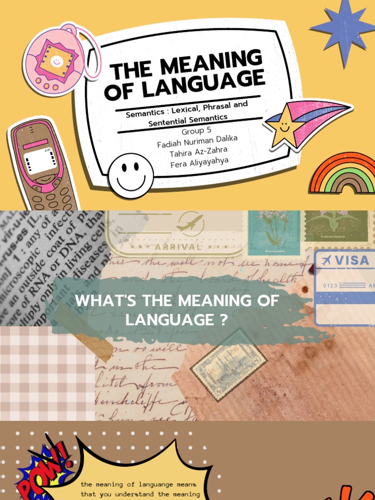 Group 5 - The Meaning of Language | PDF | Lexicon | Word