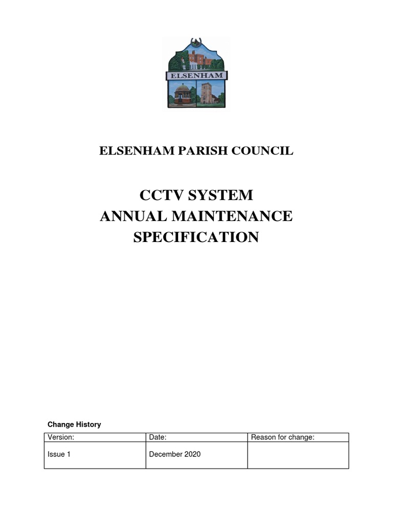 EPC-CCTV-Annual-Maintenance-Specification-Issue-1 | PDF | Closed ...