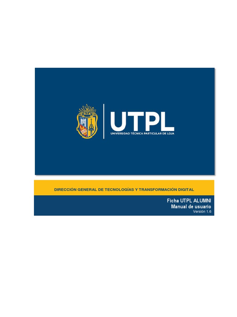 Manual Ficha UTPL ALUMNI V1 6 | PDF Manual Ficha UTPL ALUMNI V1 6 | PDF