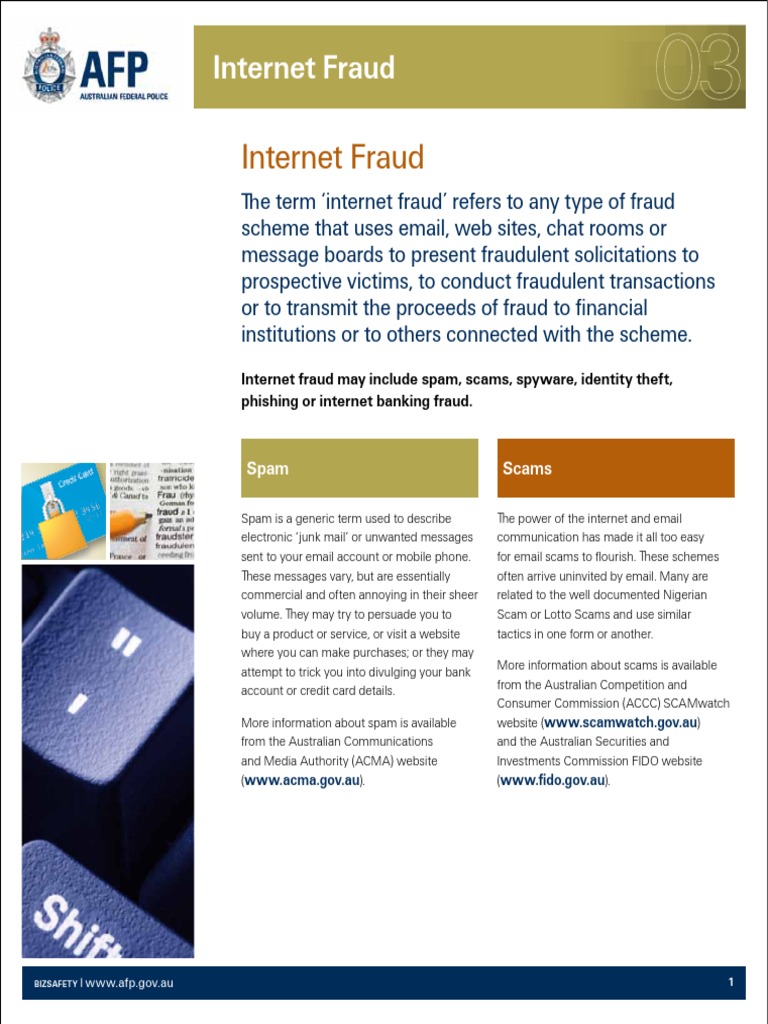 Internet Fraud Prevention Guide | PDF | Phishing | Identity Theft