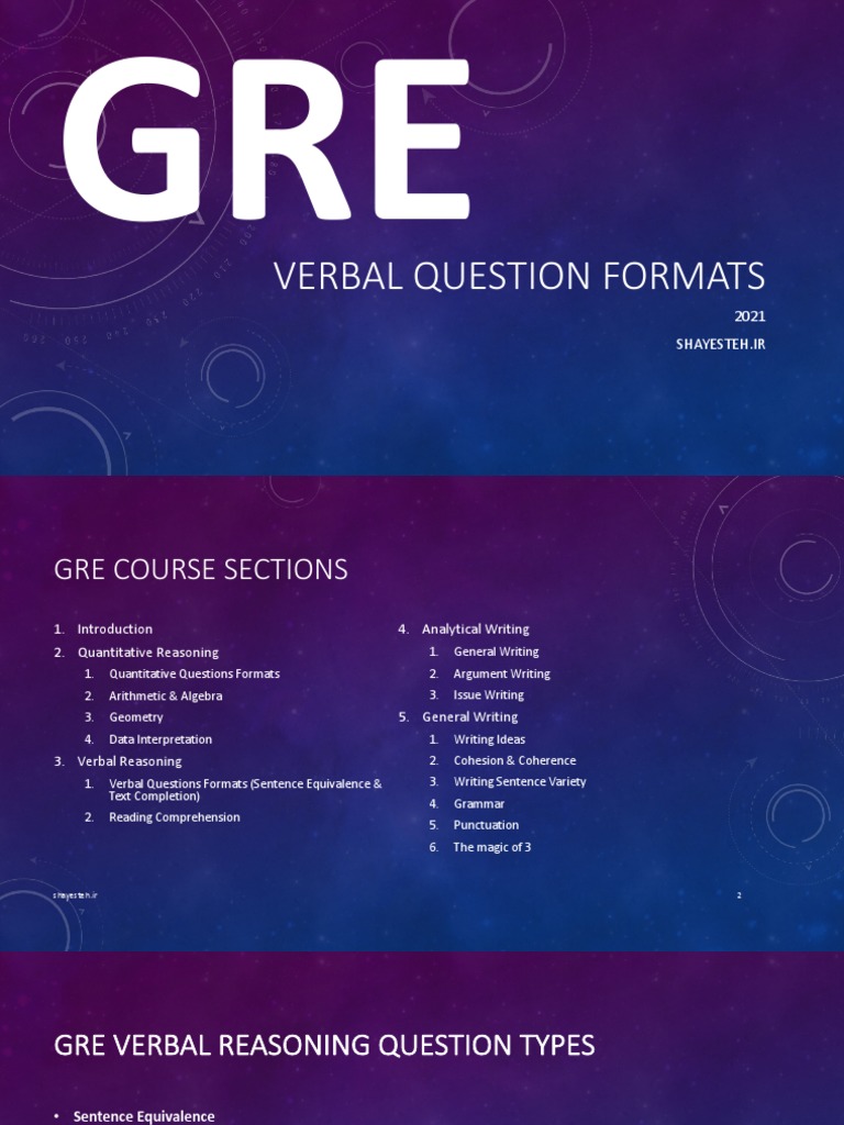 6-Verbal Question Formats | Download Free PDF | The Star Spangled ...