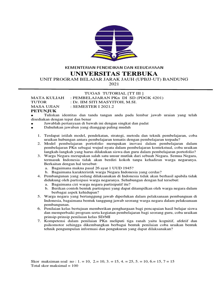 TTTM Iii PKN | PDF | Ilmu Sosial