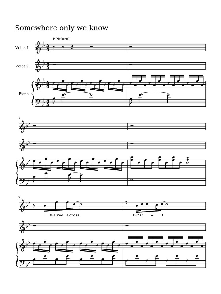 Somewhere Only We Know | PDF