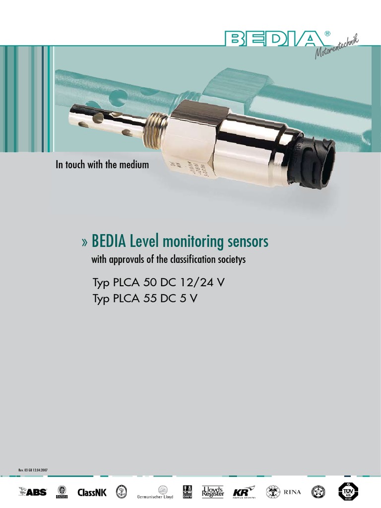 Bedia Level Sensor - PLCA50 | PDF | Power Supply | Hertz