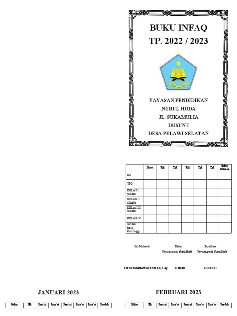 Buku Infaq Nurul Huda | PDF