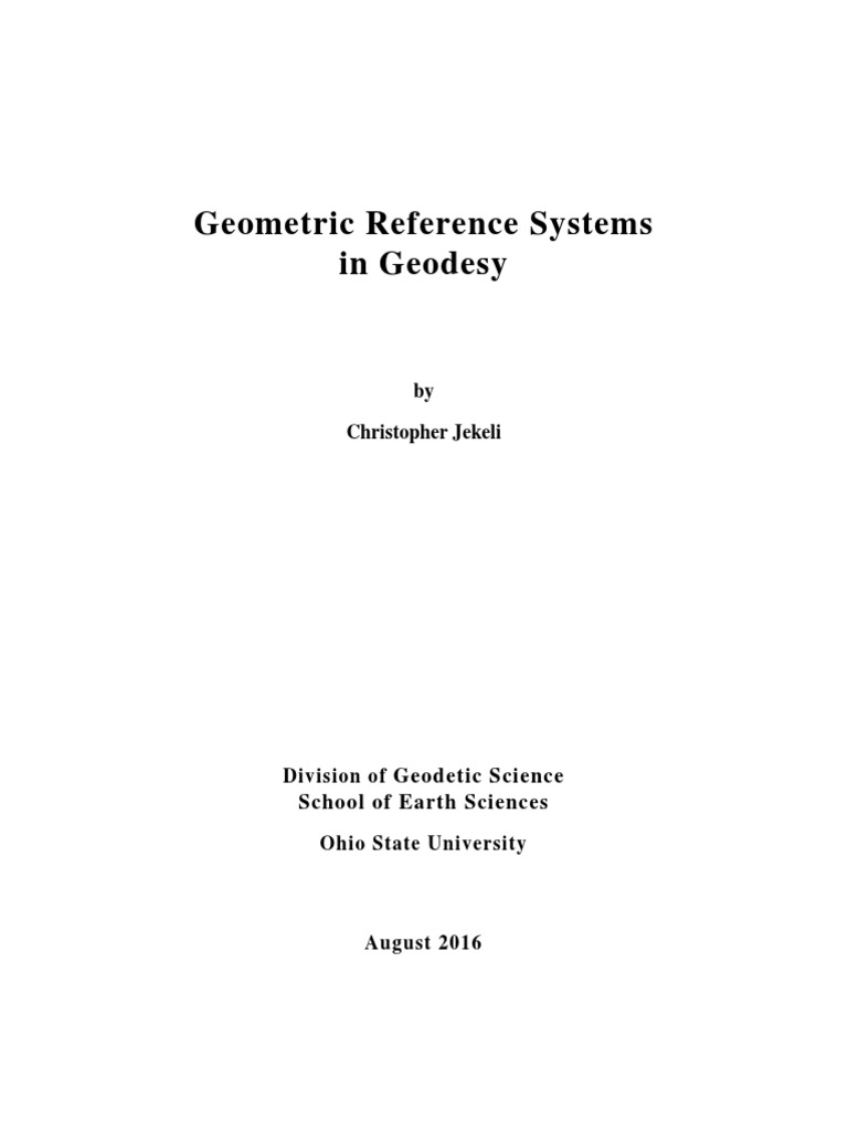 Geom Ref Sys Geodesy | PDF | Latitude | Geodesy