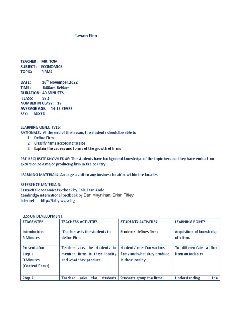 Economics Lesson for Teens | PDF | Career & Growth