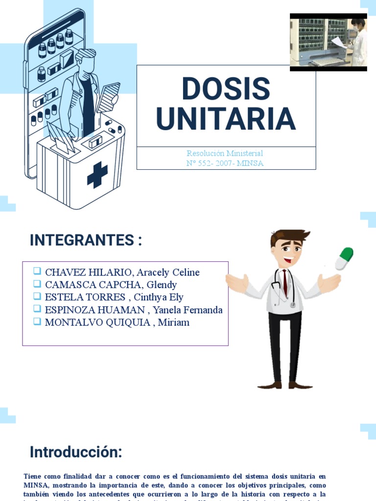Sistema de Dosis Unitaria Grupo 3. | PDF | Medicamentos con receta ...