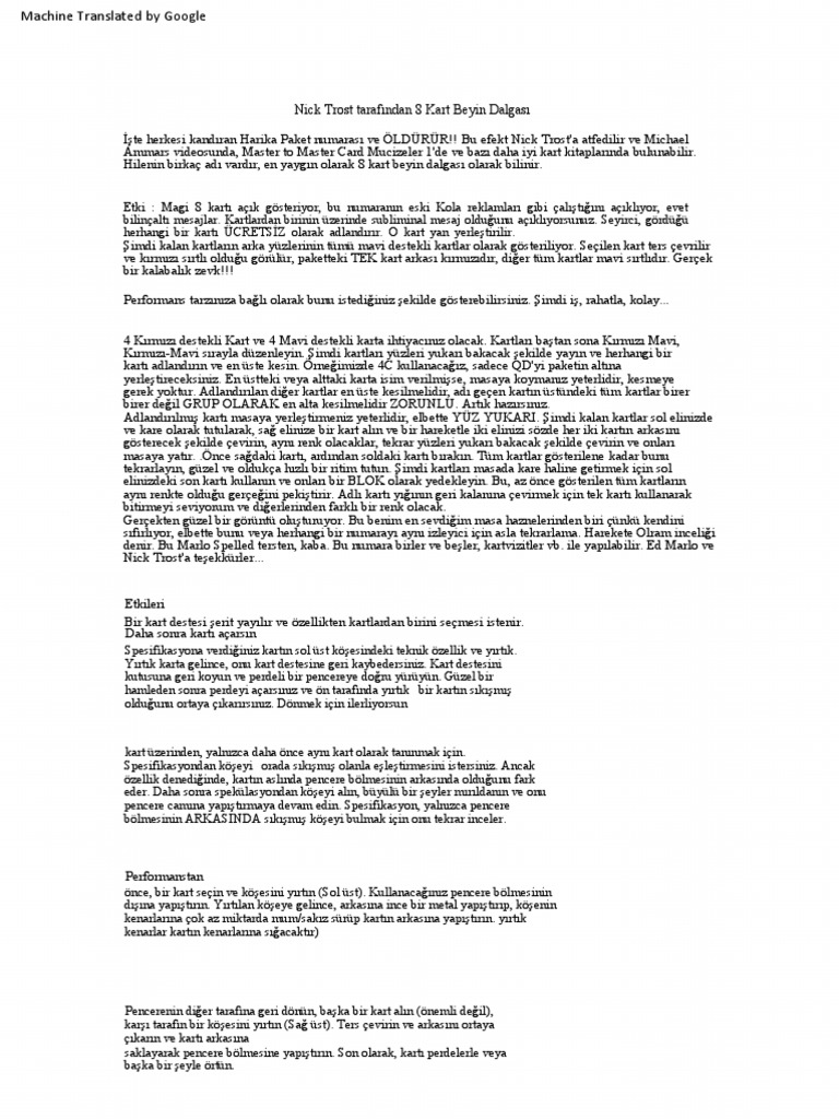 Nick Trost - 8 Card Brainwave | PDF