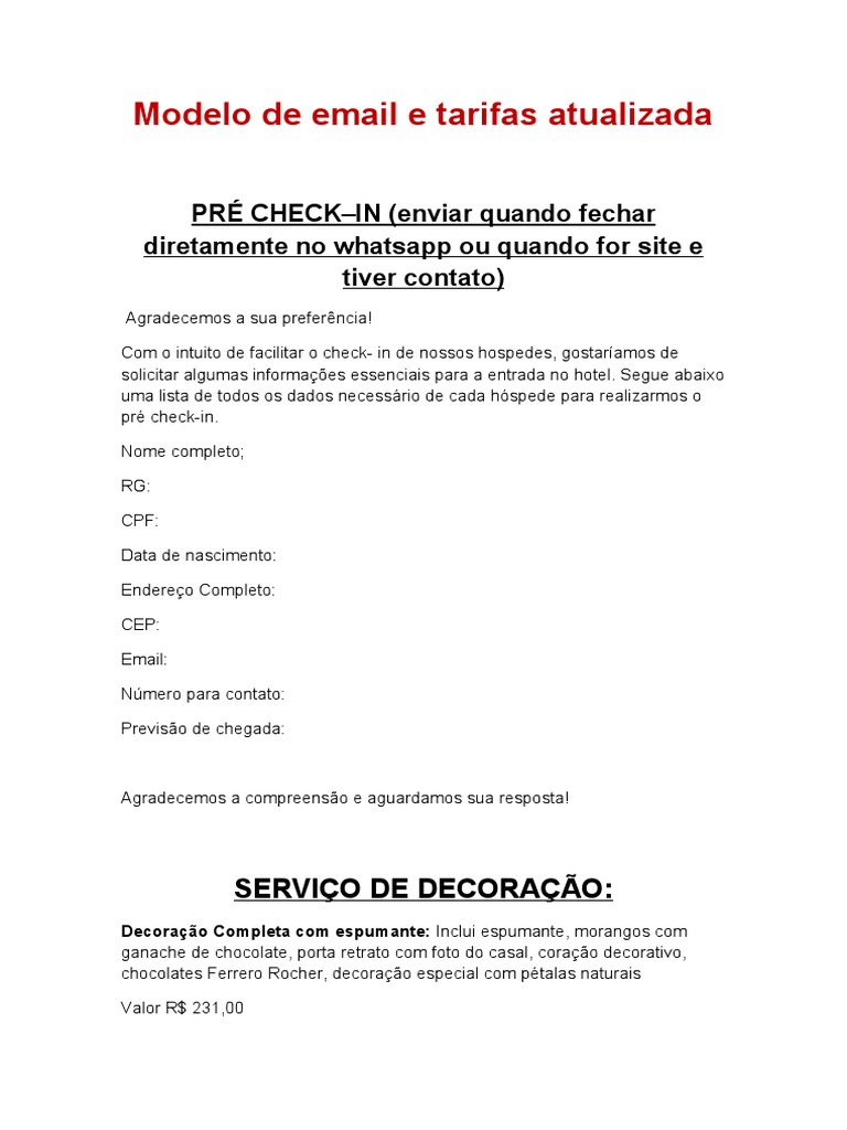 Modelo de E-Mail | PDF