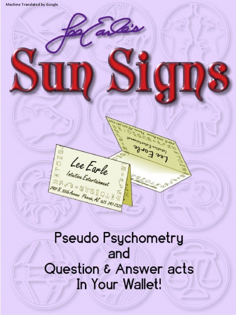 Lee Earle - Sun Signs | PDF